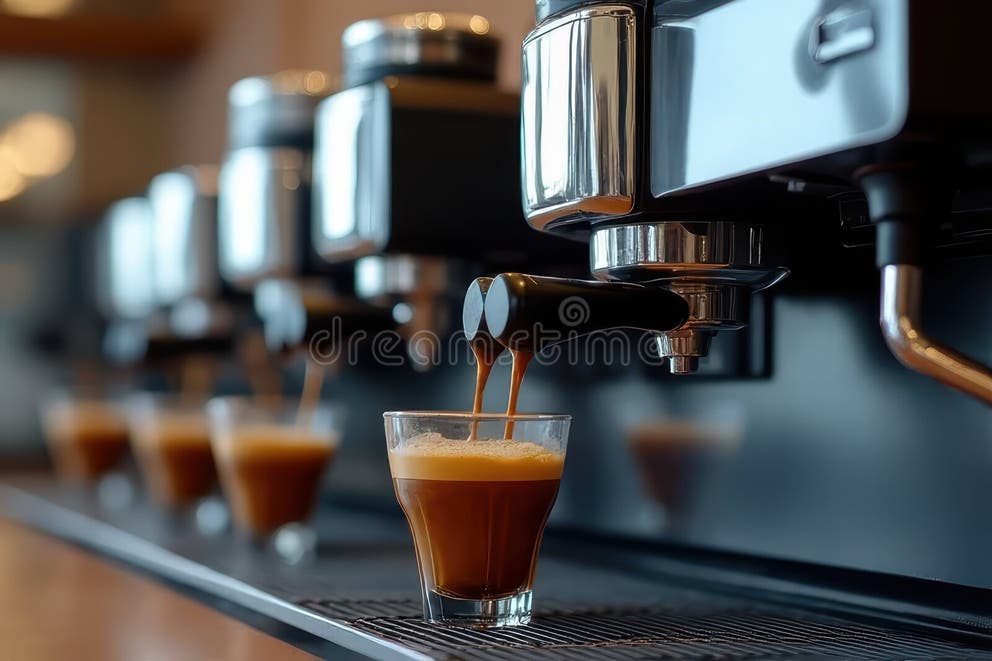 Evolution of Modern Coffee Automation Technologies Stock Illustration ...