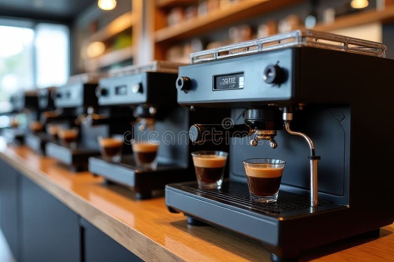 Evolution of Modern Coffee Automation Technologies Stock Illustration ...