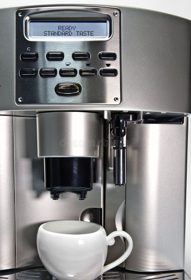 Modern Coffee Machine and a Cup Stock Photo - Image of cafe, restaurant ...