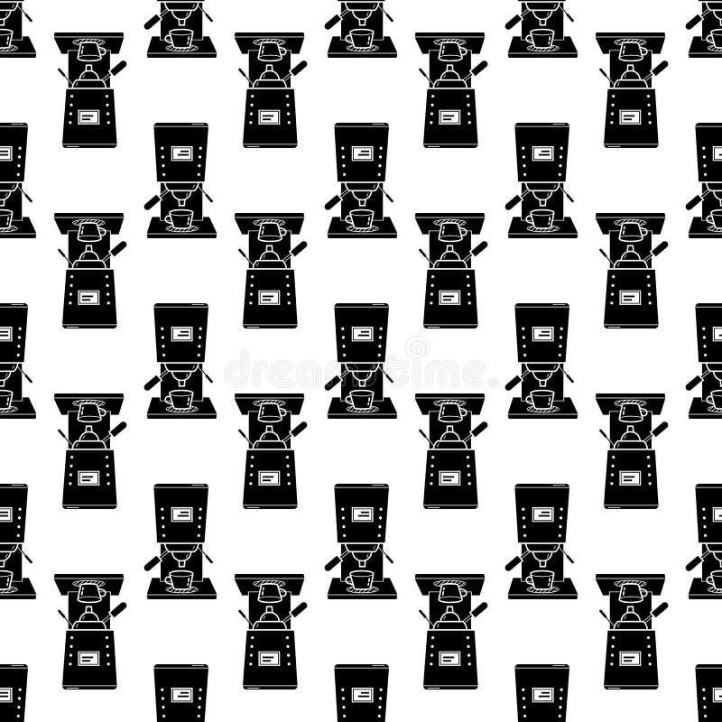 Modern Coffee Machine Pattern Seamless Vector Stock Vector ...