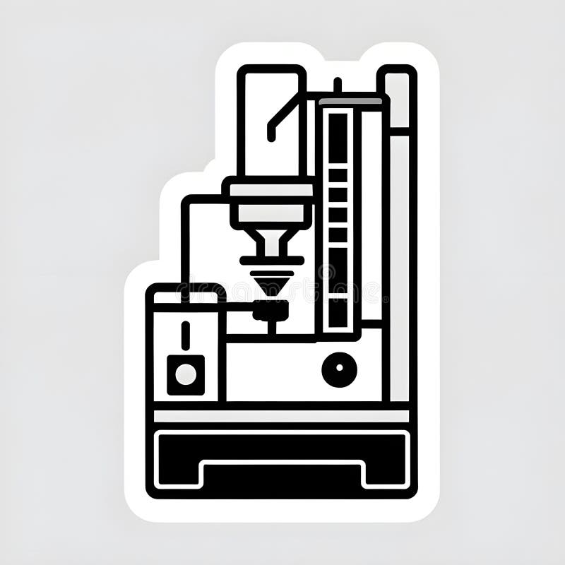 Modern Coffee Machine Sticker Icon Stock Illustration - Illustration of ...