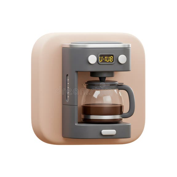 Modern Coffee Maker 3D Render: Stylish Kitchen Appliance with Digital ...