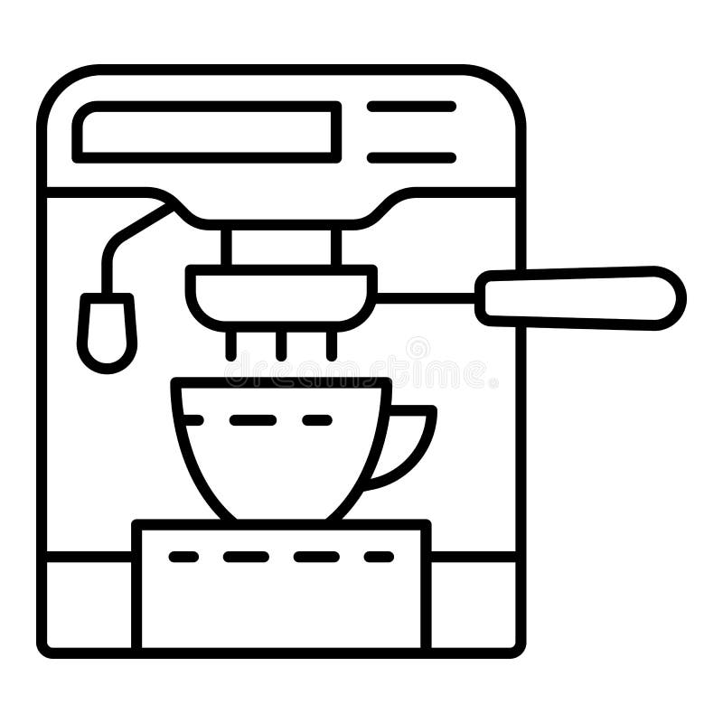 Modern Coffee Maker Icon, Outline Style Stock Vector - Illustration of ...