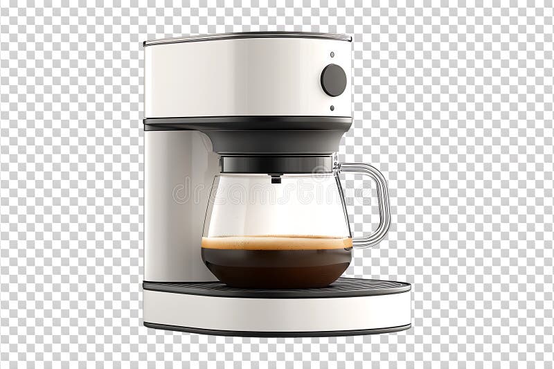 Modern Coffee Maker Isolated on White and Transparent Background PNG ...