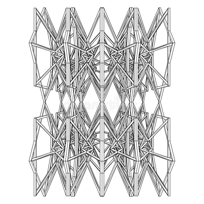 Modern Coffee Table Vector. a Vector Illustration of a Square Metal and ...