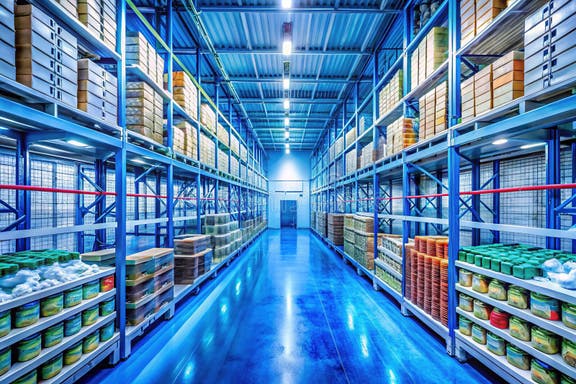 Modern Cold Storage Warehouse Optimized Frozen Food Storage and Climate ...