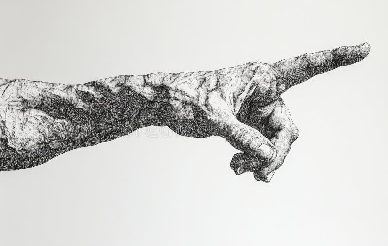 A Modern Collage Element with a Retro Twist, Featuring a Human Hand ...