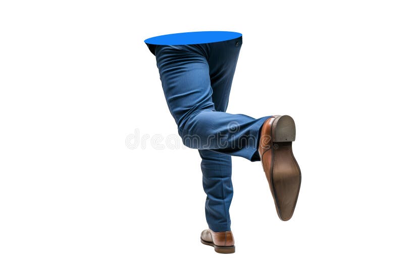 Modern Collage Illustration Element of a Business Man Legs Running ...