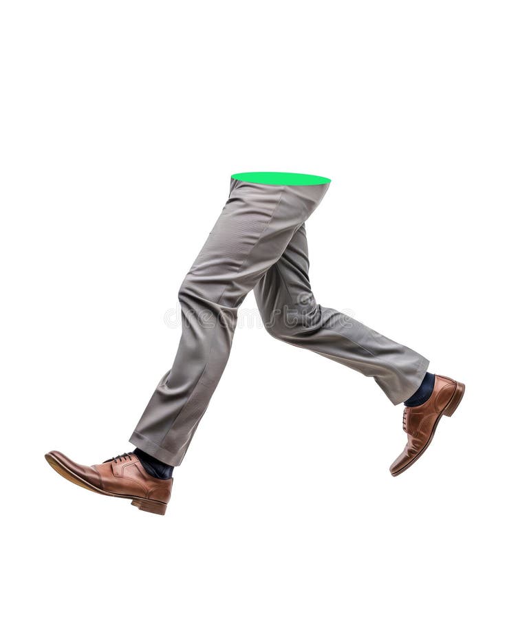 Modern Collage Illustration Element of a Business Man Legs Running ...