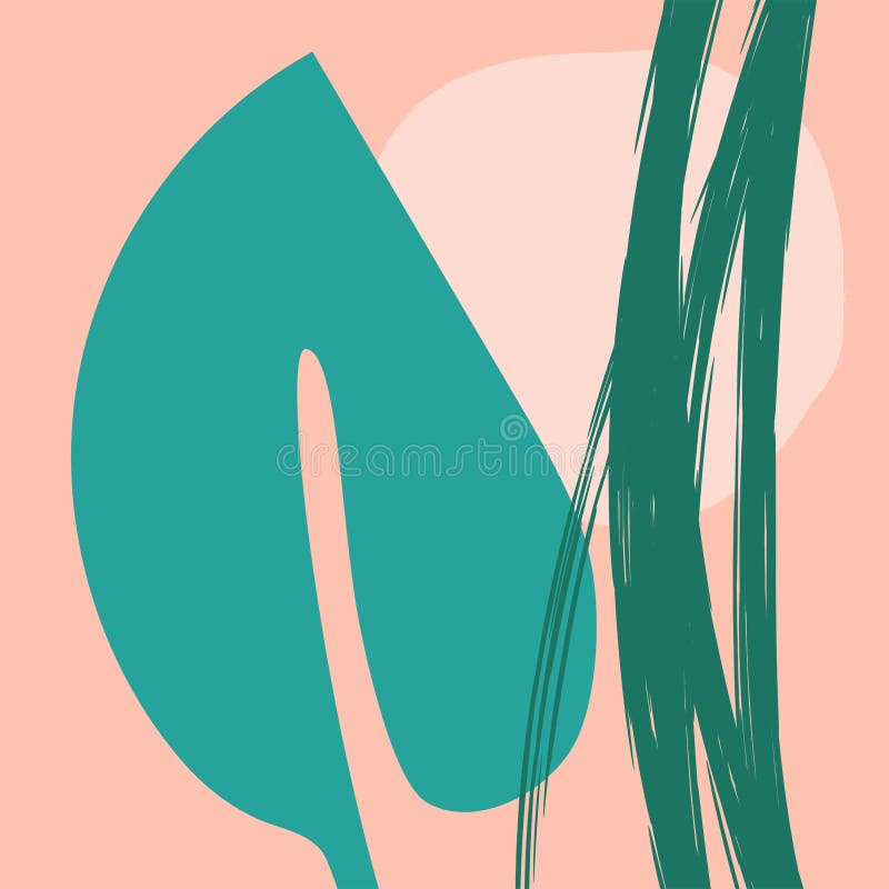 Stylish Square Template Drawn by Hand. Background with Abstract Shapes ...