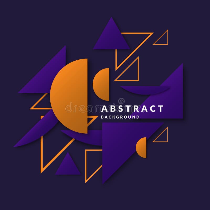 Modern Collage of Simple Geometric Shapes. Abstract Composition and ...