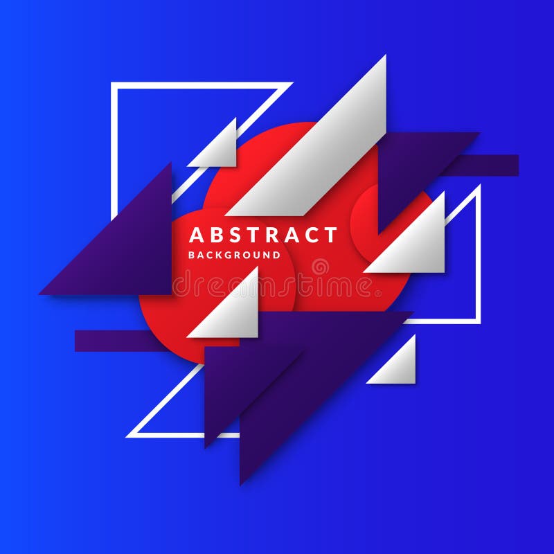 Modern Collage of Simple Geometric Shapes. Abstract Composition and ...