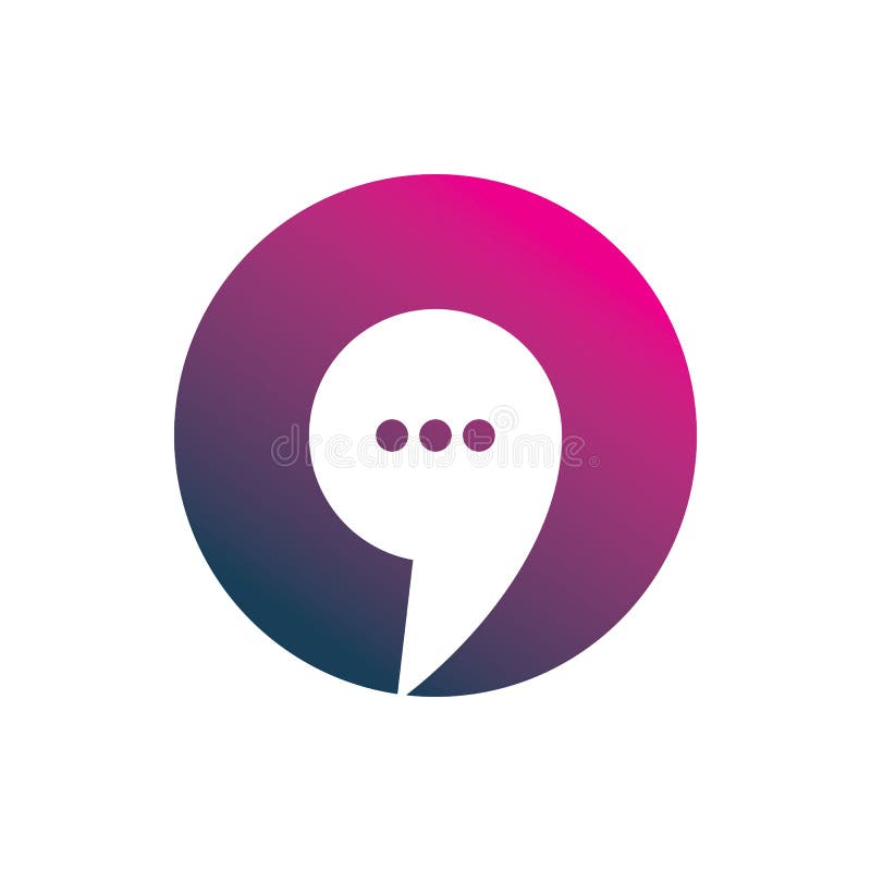 Modern Color Shape Circle Chat Logo Design Stock Illustration ...