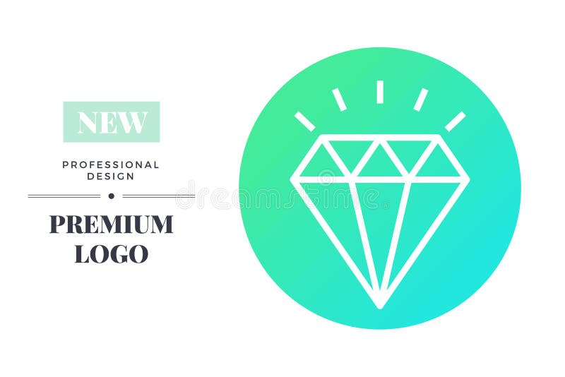 Modern Color Diamond Icon Design. Vector Round Sign Template Stock ...