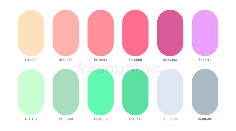 Modern Color Palette Banner in Set for Creative Design Stock Vector ...