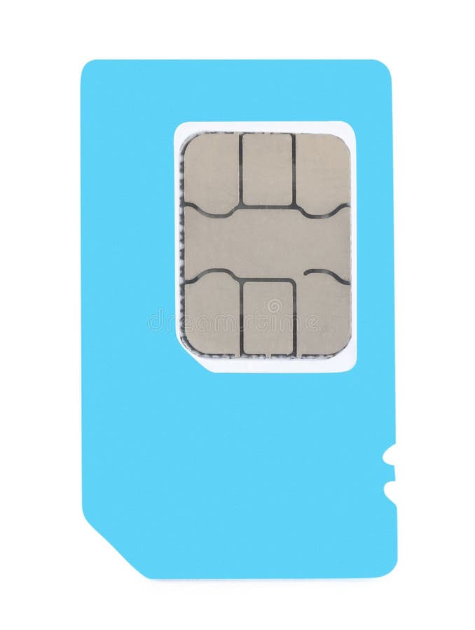 Modern Color SIM Card Isolated on White Stock Photo - Image of ...