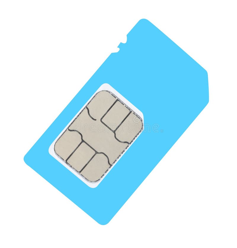 Modern Red SIM Card on White Stock Image - Image of color, module ...