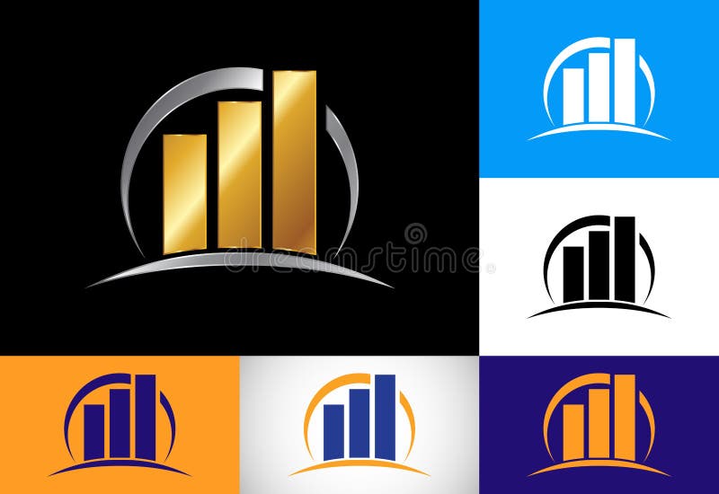 Modern Color Variation Finance and Accounting Logo Design Vector ...