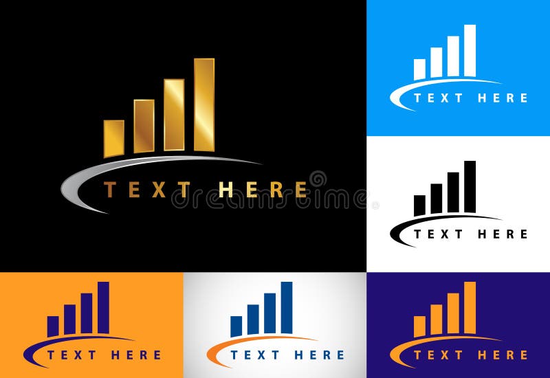 Modern Color Variation Finance and Accounting Logo Design Vector ...