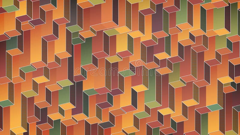 Modern Colored Cubes Pattern Seamless Loop Animation. 3d Rendering. 4K ...