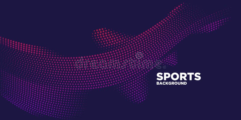 Modern Colored Poster for Sports. Dots Created Using Blend Tool ...