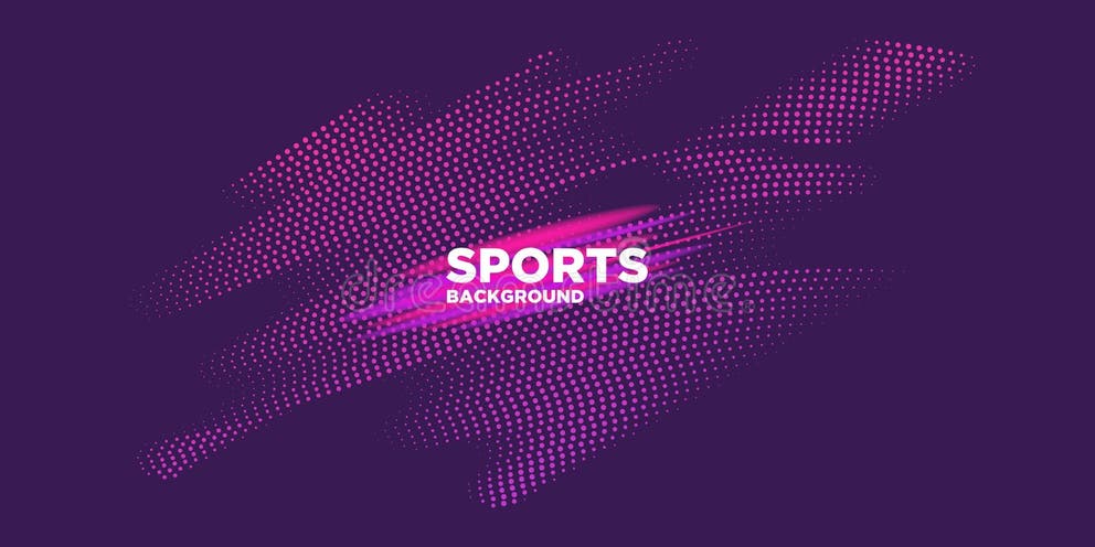 Modern Colored Poster for Sports. Dots Created Using Blend Tool ...