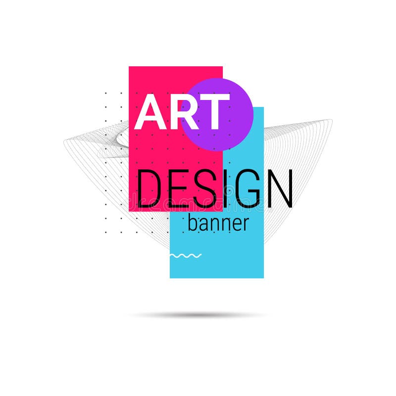 Modern Colorful Abstract Banner. Blend Elements Set with Text Space ...