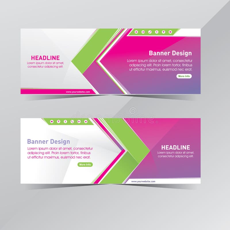 Modern Colorful Abstract Banner Design Stock Vector - Illustration of ...