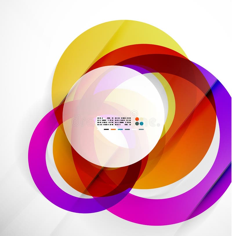 Modern Colorful Abstract Circles Stock Vector - Illustration of bubble ...