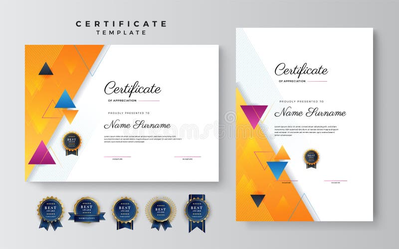 Modern Colorful Appreciation and Achievement Certificate Template ...