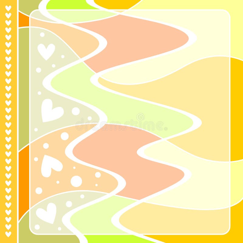 Modern Colorful Background with Hearts Stock Illustration ...