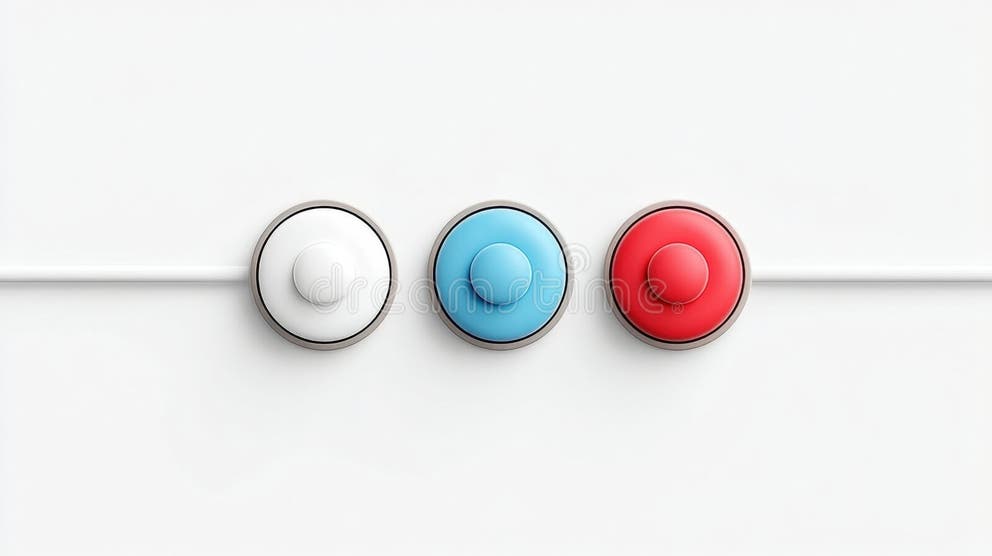Modern Colorful Buttons on Minimalist Background for User Interface ...