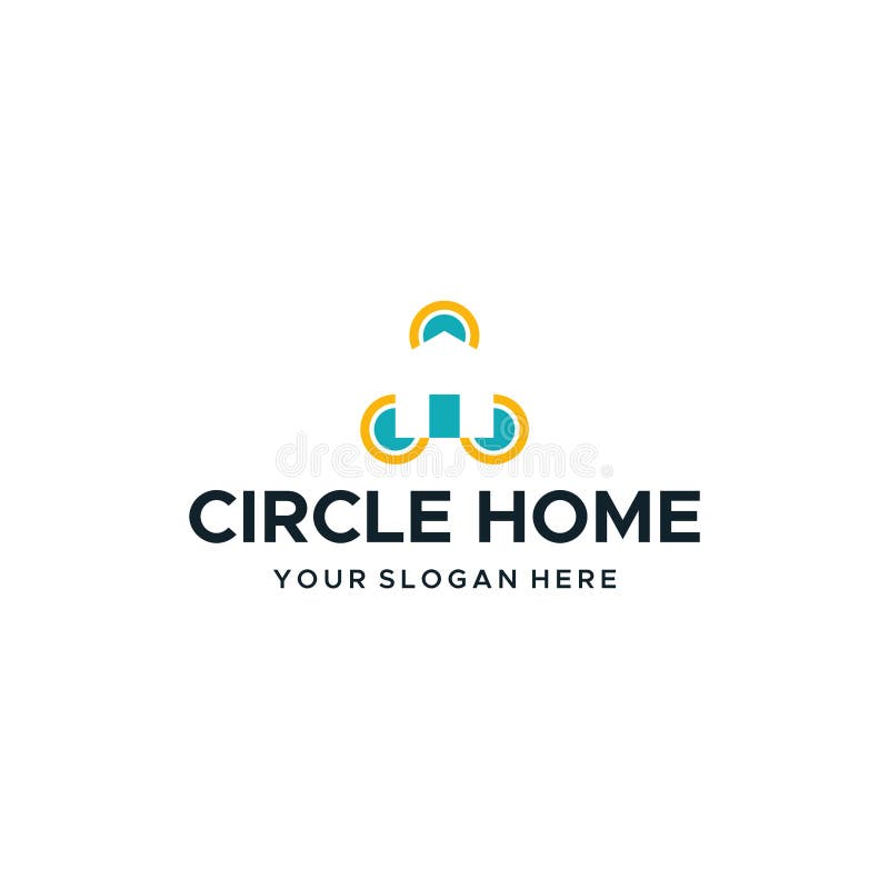 Modern Colorful CIRCLE HOME Building Logo Design Stock Vector ...