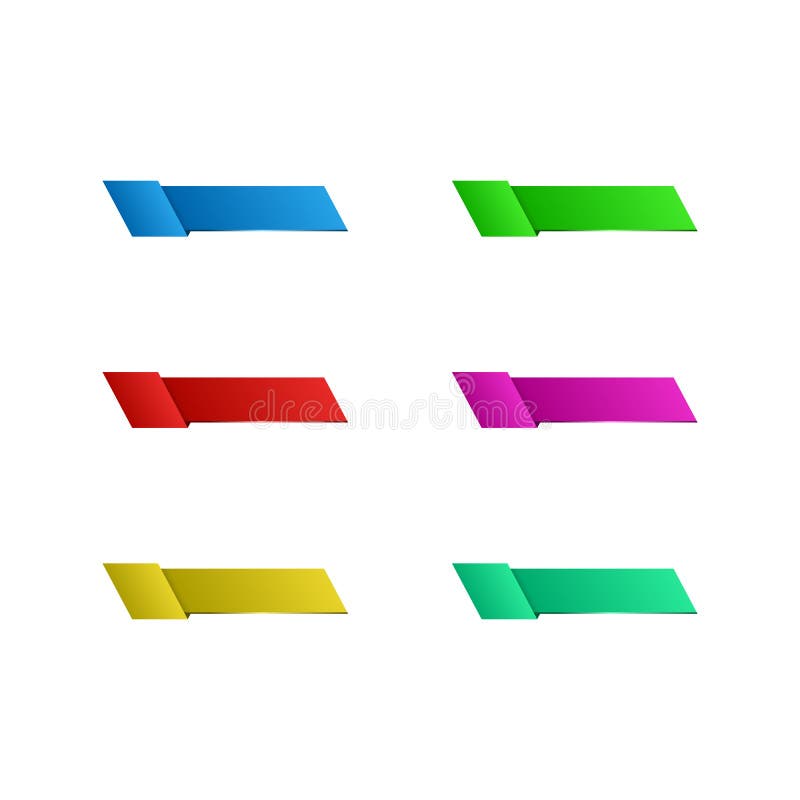 Modern Colorful Empty Title Banner Template Stock Vector - Illustration ...