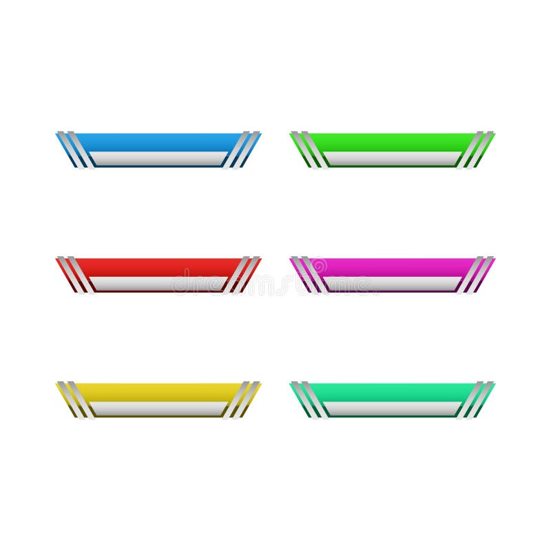 Modern Colorful Empty Title Banner Template Stock Vector - Illustration ...