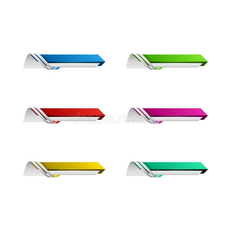 Modern Colorful Empty Title Banner Template Stock Vector - Illustration ...