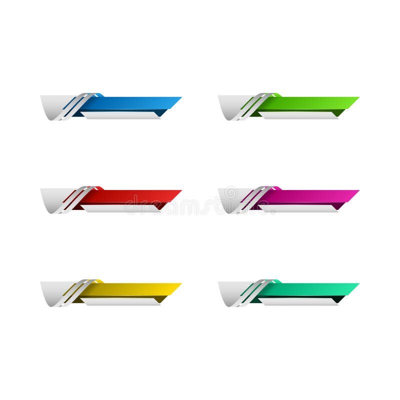 Modern Colorful Empty Title Banner Template Stock Vector - Illustration ...