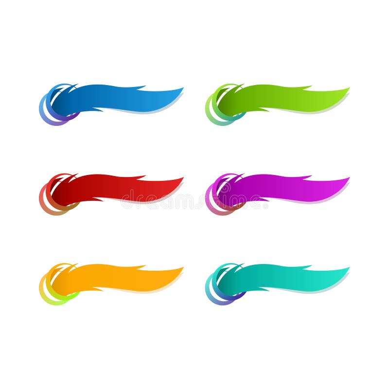 Modern Colorful Empty Title Banner Template Stock Vector - Illustration ...