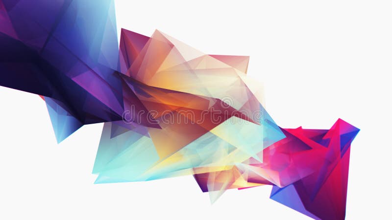 Modern Triangular Colorful Flow Background Stock Illustration ...
