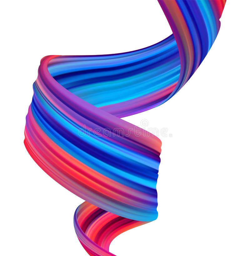 Modern Colorful Flow Poster Background. Abstract Wavy Twisted Liquid ...