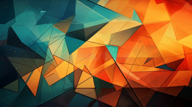 Geometric Abstract Background Poster Design Simple Shapes Complex ...