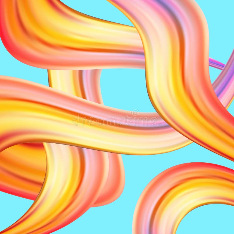 Modern Colorful Flow Poster. Wave Shape. Art Design for Your Design ...