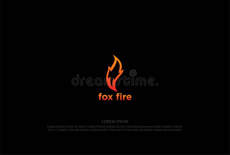 Modern Colorful Fox Tail or Fire Flame Logo Design Vector Stock Vector - Illustration of ...