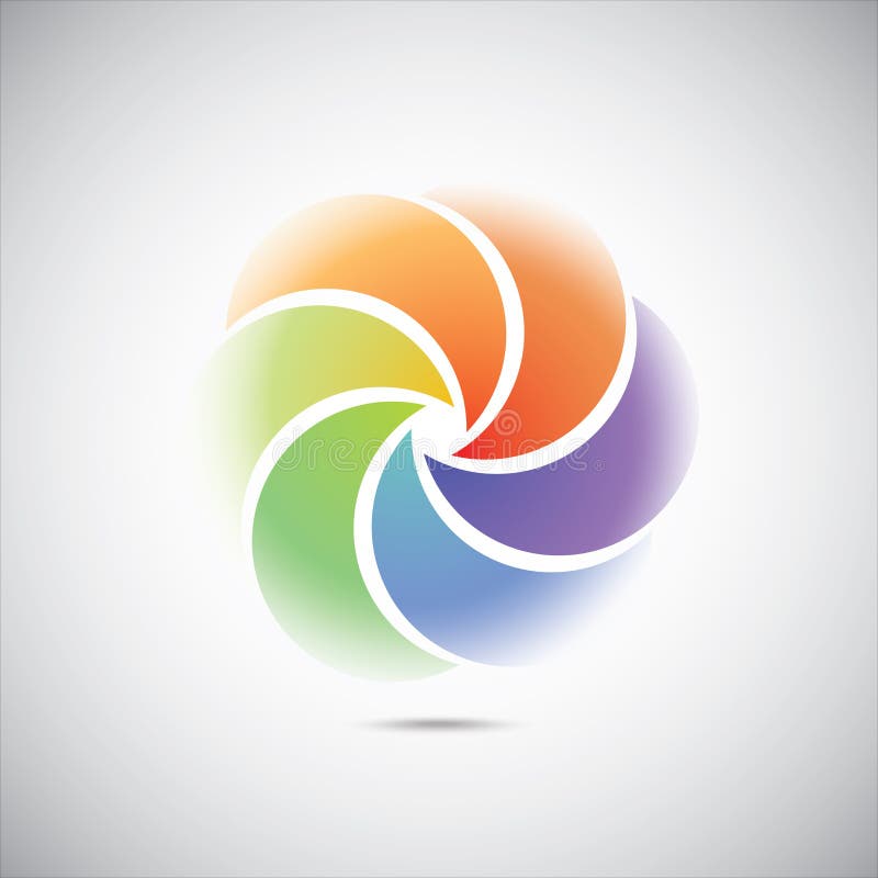 Design colorful circle. stock vector. Illustration of modern - 34864763