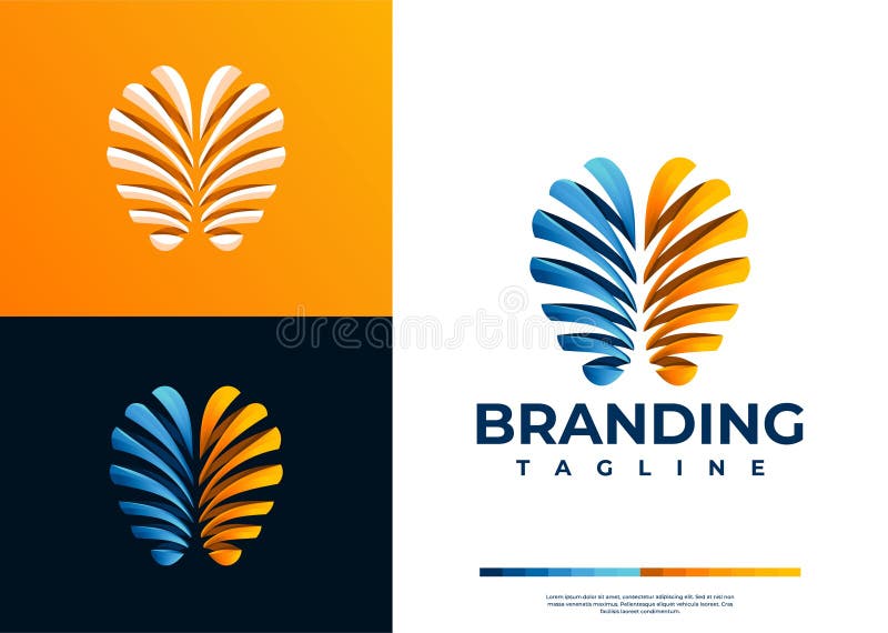 Modern Colorful Human Brain Logo Design. Technology Smart Brain Logo ...