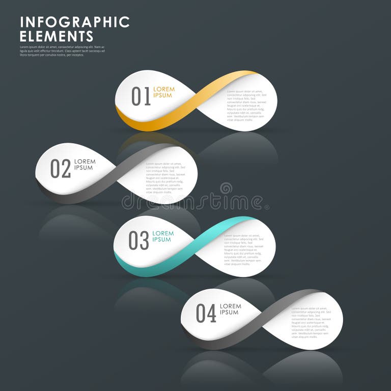 Modern Colorful Infinity Symbol Infographic Elements Stock Vector ...
