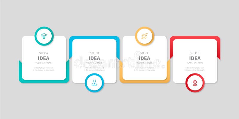 Modern Colorful Infographic Steps Vector Design Stock Vector ...