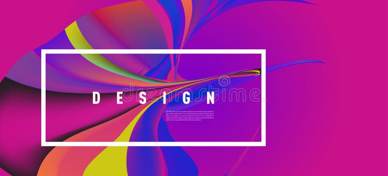 Modern Colorful Landing Page Abstract Fluid Background Template. Wave ...