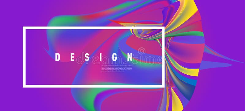 Modern Colorful Landing Page Abstract Fluid Background Template. Wave ...