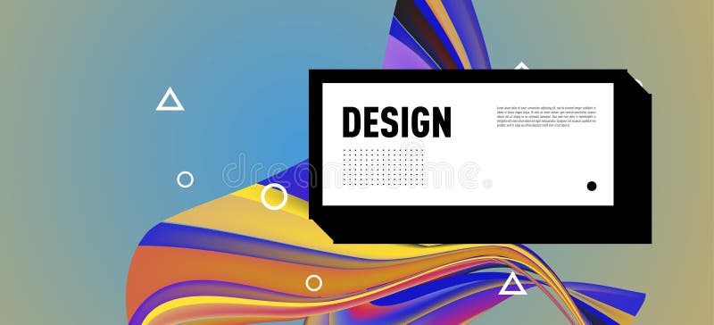 Modern Colorful Landing Page Abstract Fluid Background Template. Wave ...